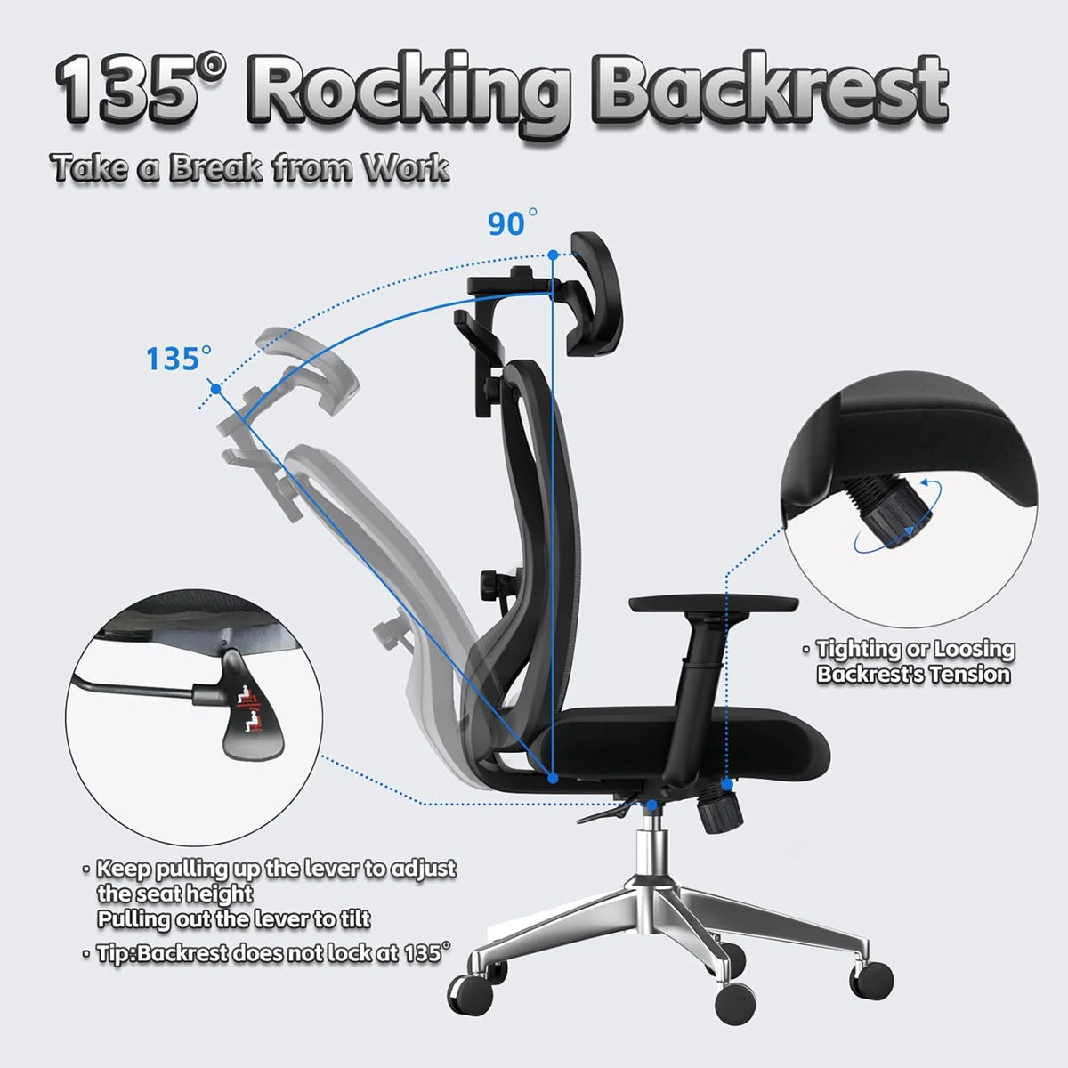 ProFlex Ergonomic Mesh Office Chair | SkandiShop
