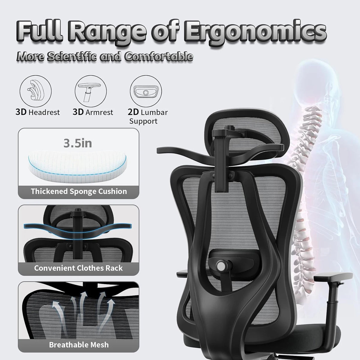 ProFlex Ergonomic Mesh Office Chair | SkandiShop